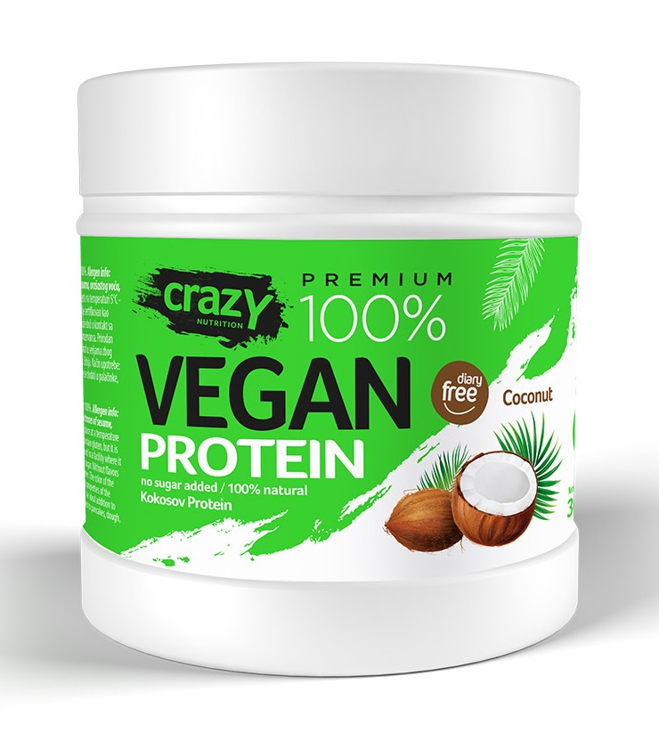 Kokosov protein Vegan 300 g Crazy Nutrition