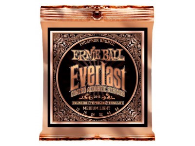 Ernie Ball P02546 MEDIUM LIGHT EVERLAST COATED PHOSPHOR BRONZE 12-54