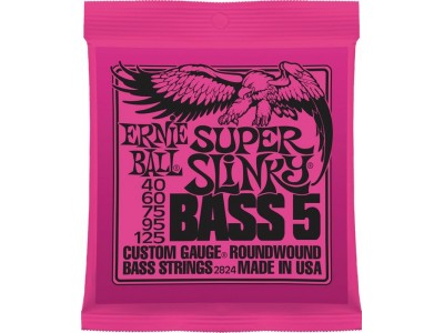 Ernie Ball P02824 SUPER SLINKY NICKEL WOUND 5-STRING 40-125