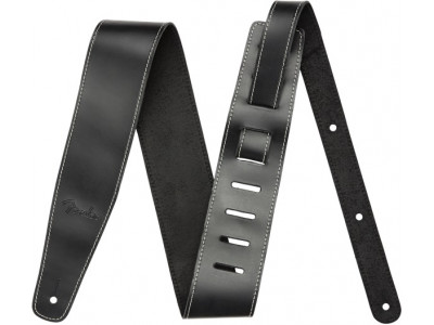 Fender PRIBOR Broken-In Leather Strap Black 2.5"