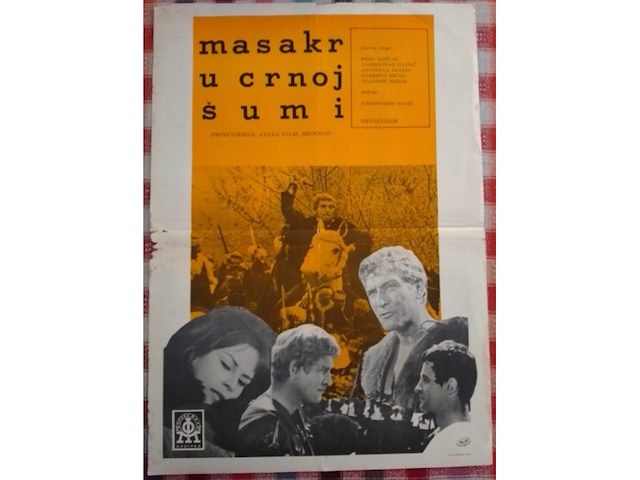 plakat MASAKR U CRNOJ ŠUMI (Beba Lončar)