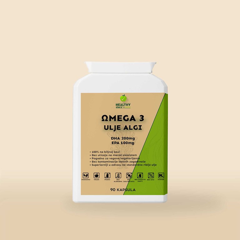 Vegan Omega 3 90 kapsula – Izvorni omega 3 iz ulja algi