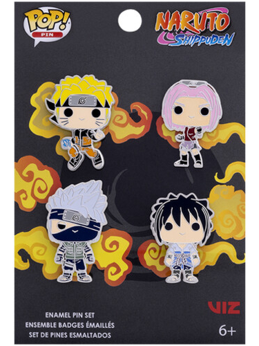 Funko POP! bedž set 4 - Naruto