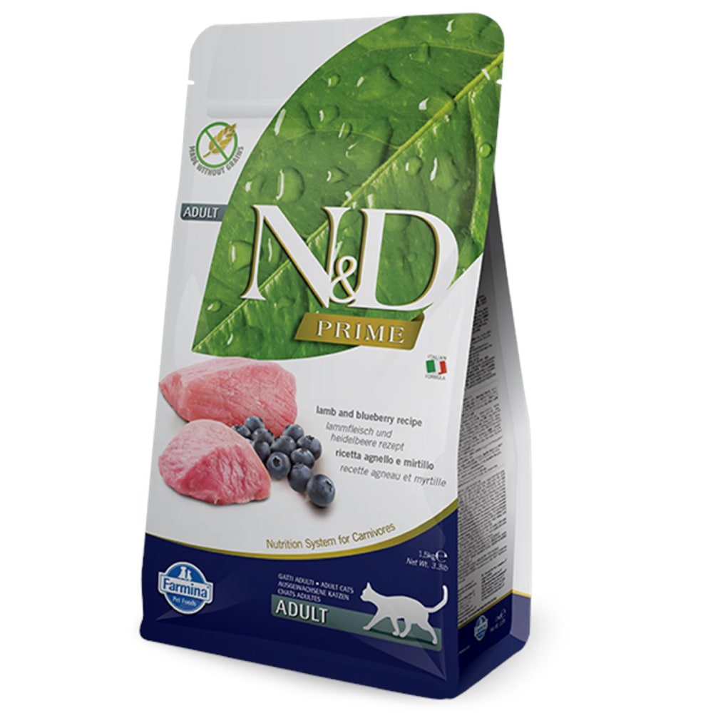 N&D Prime Lamb & Blueberry Hrana za odrasle mačke 300 g