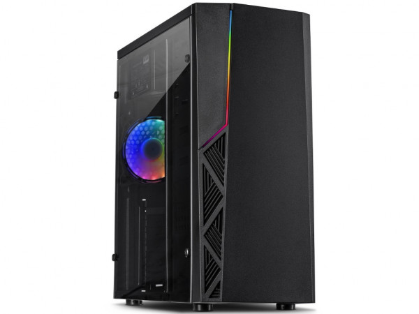 Inter-Tech Kućište B-02 Midi ATX RGB Gaming, bez napajanja, crna (88881330)