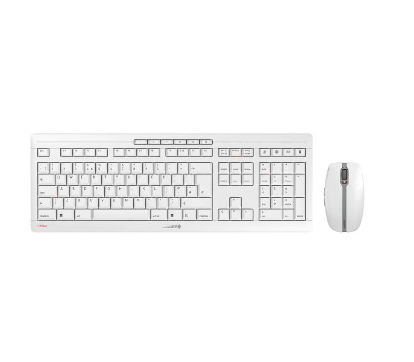 Cherry (JD-8500GB-0) Stream silent bežični komplet tastatura+miš beli