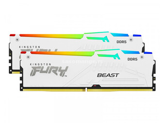 KINGSTON DIMM DDR5 64GB (2x32GB kit) 5600MTs KF556C36BWEAK2-64 Fury Beast RGB White Expo