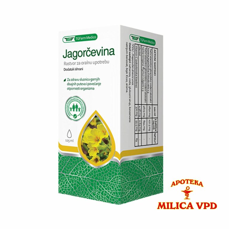 Sirup od jagorčevine 125ml TG Farm