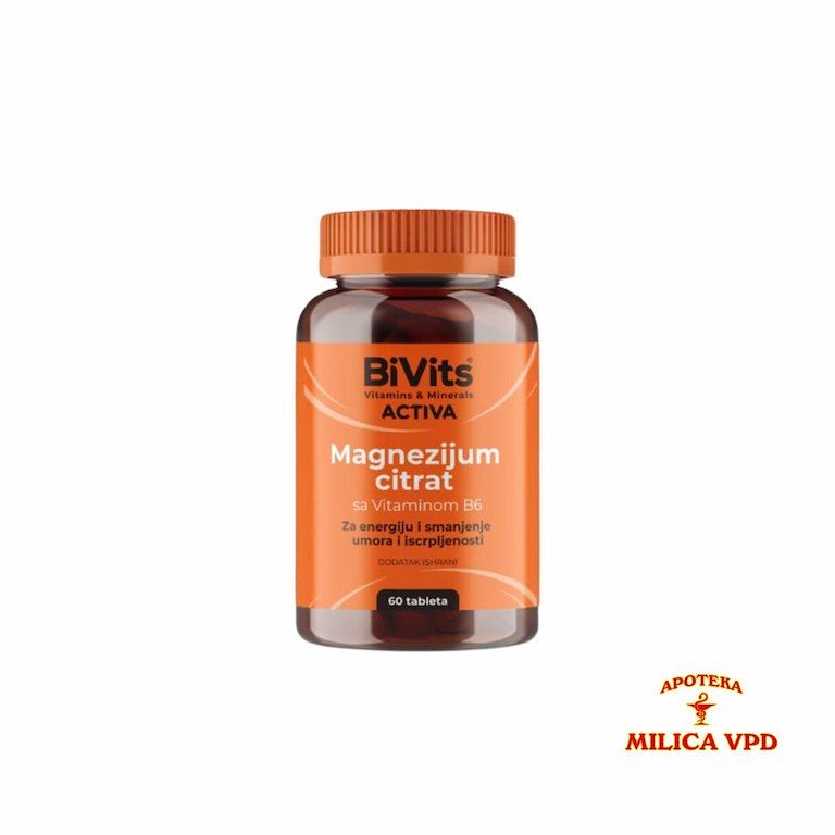 Bivits Activa Magnezijum citrat + vitamin B6 60 tableta