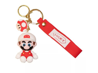 Super Mario - Sitting Mario (White) Keychain