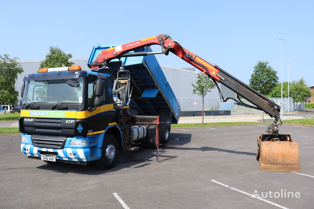 DAF CF75 310 6X4 HMF 1300 GRAB TIPPER (2012) kiper