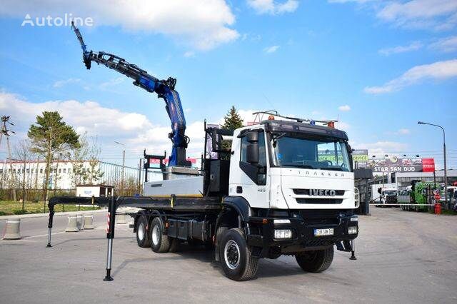 IVECO 6x6 TRAKKER PM 44025 EURO 5 BASKET FLY JIB cran kamion s ravnom platformom