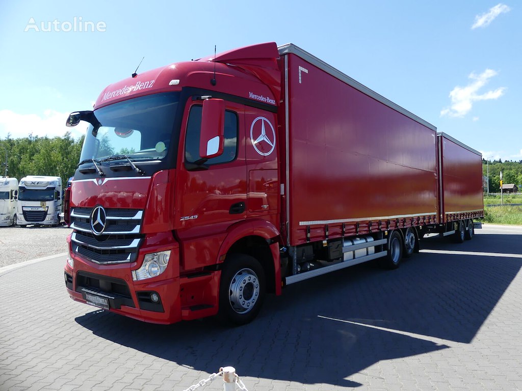 Mercedes-Benz ACTROS 2543 / 8.20 + 7.30 / ZESTAW TANDEM / EURO 6 / kamion sa klizna zavesa cerada + prikolica sa kliznom ceradom