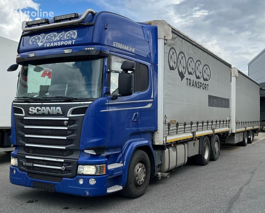 Scania R520 retarder+ trailer kamion sa klizna zavesa cerada