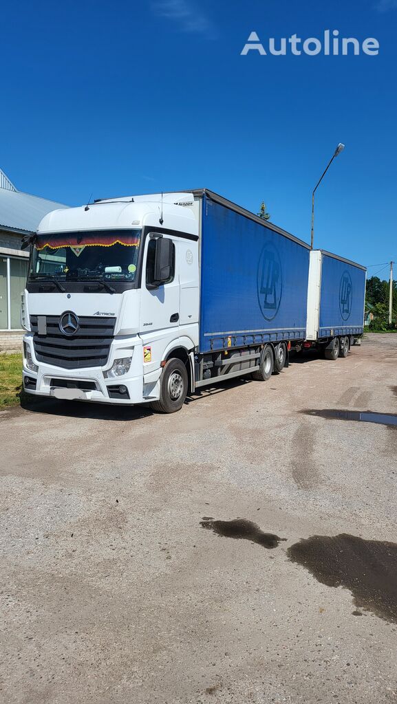 Mercedes-Benz Actros 2545 kamion sa klizna zavesa cerada + prikolica sa kliznom ceradom