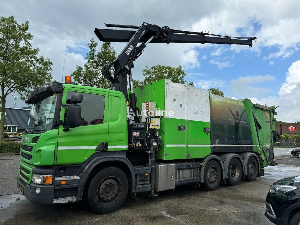 Scania P360 8X2 - HIAB 211BW-3 + FAUN VARIOPRESS - ONLY 198.135 KM kamion za smeće