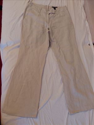 H&M krem lanene pantalone 40