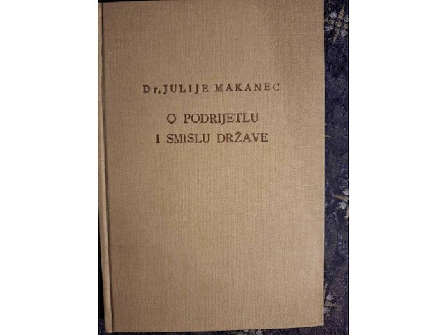 J. Makanec - O podrijetlu...države, Zagreb, 1939.