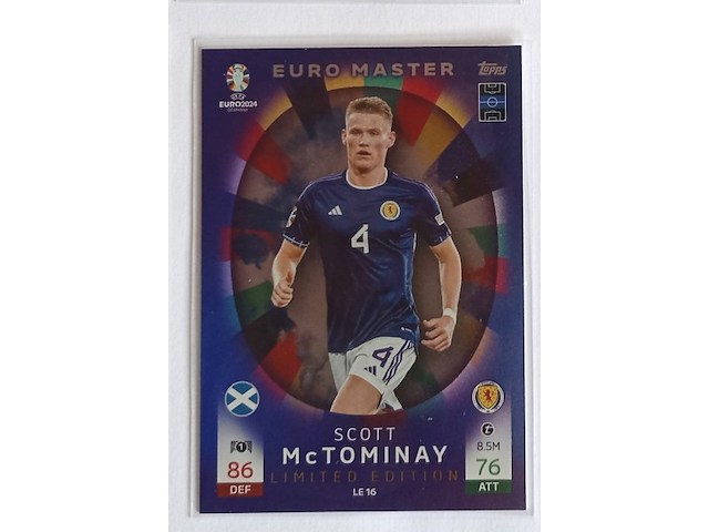 2024 Match Attax UEFA Euro McTominay Euro Master