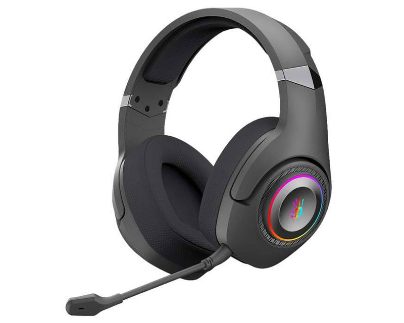 A4 TECH - GR270 Bloody 7.1 Virtual Surround 3-IN-ONE RGB Gaming Wireless + wired crne slušalice