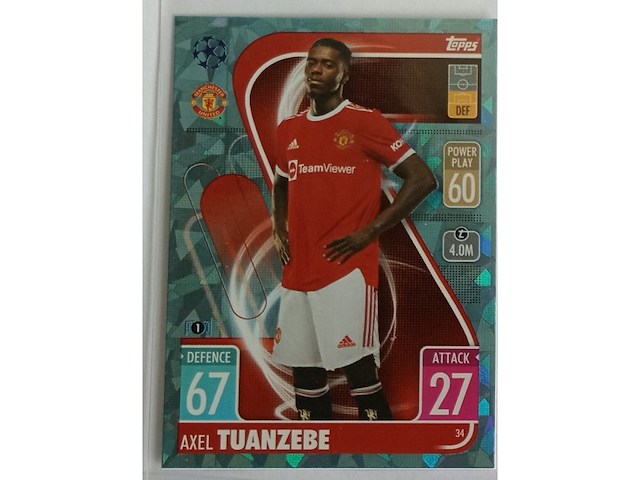 2021/22 Match Attax UEFA CL Tuanzebe Crystal Parallel