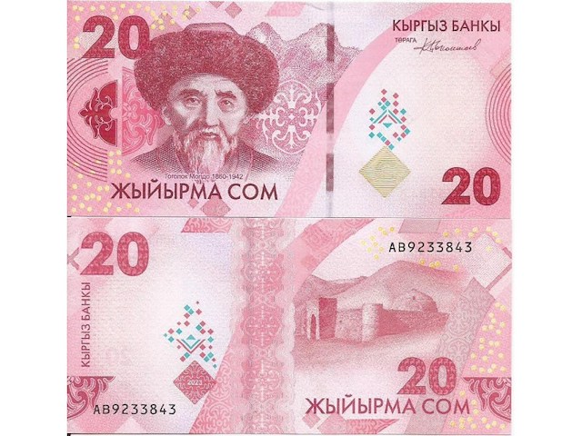 KYRGYZSTAN KIRGISTAN 20 som 2023. UNC