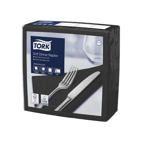 Tork Advanced dinner salvete, crna