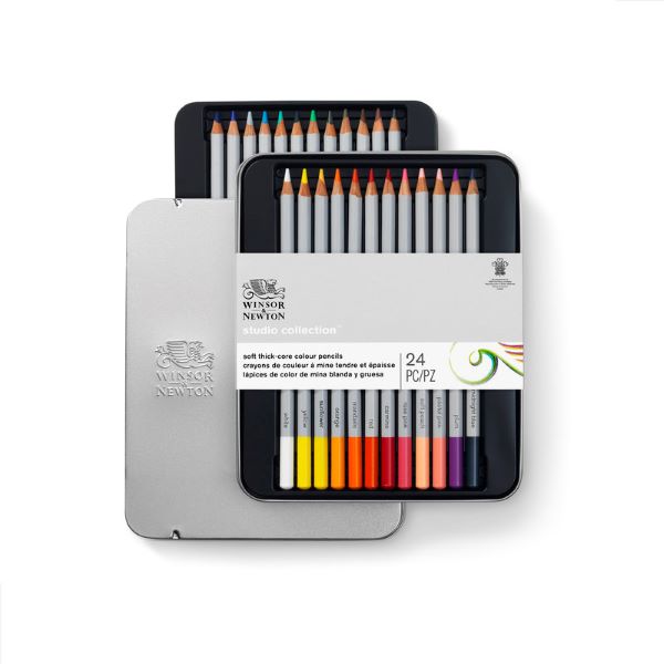 Winsor&Newton W&N PRECISION PENCIL COLOURED X24 TIN SET