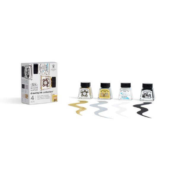 Winsor&Newton WN DIK BLK WH MTL TONE SET ROW