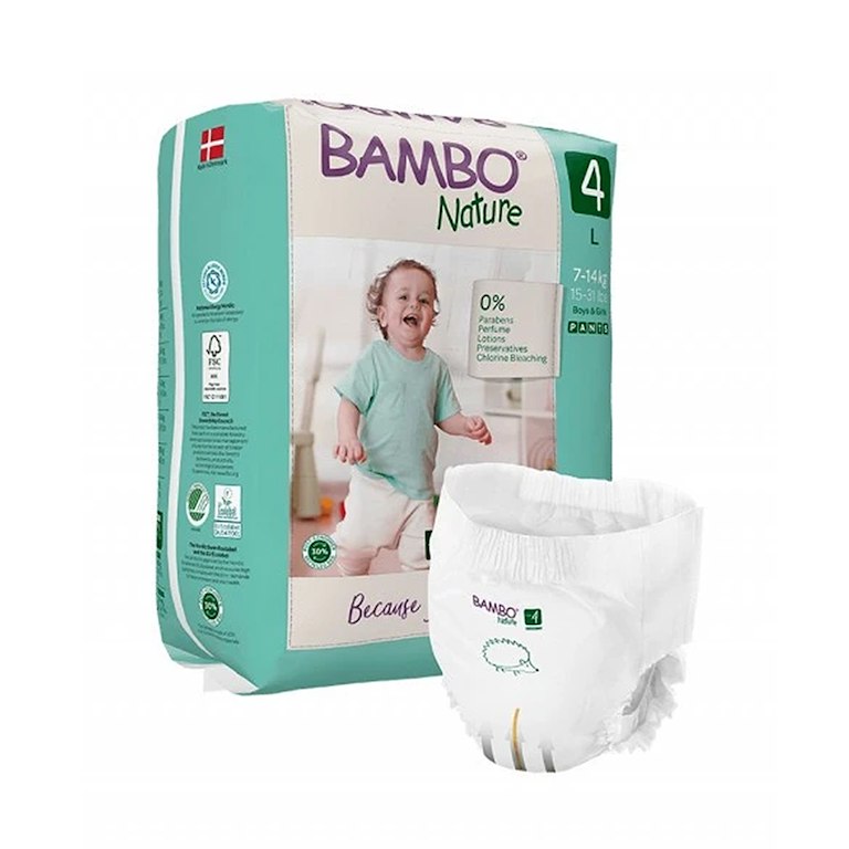 Bambo Nature Eco-friendly pelene gaćice 4 (7-14kg), 20kom