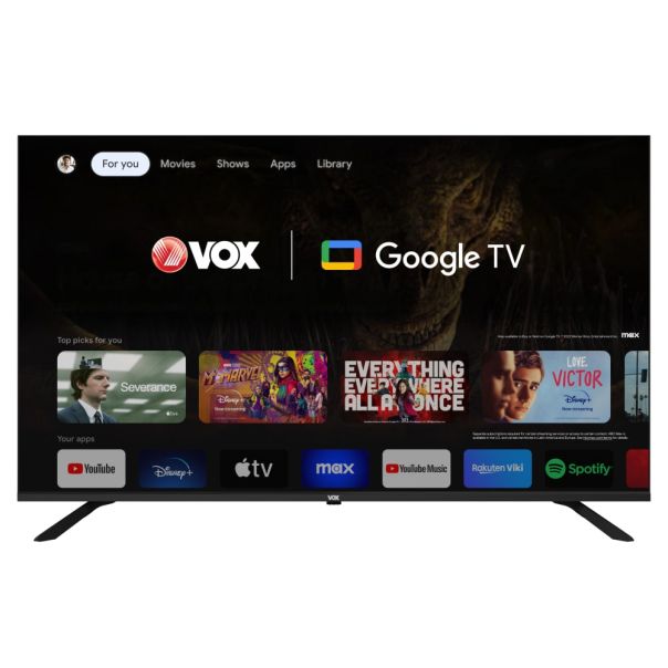 VOX Televizor 50GOU080B, Ultra HD, Google TV Smart