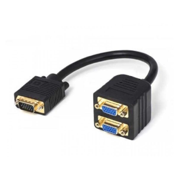 FAST ASIA Adapter VGA - VGA M/2F (spliter) crni