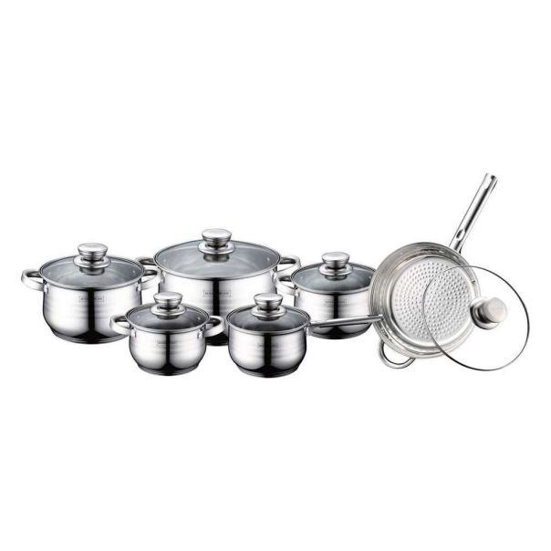 ROYALTY Set šerpi sa poklopcem 12/1 inox RL1231-12