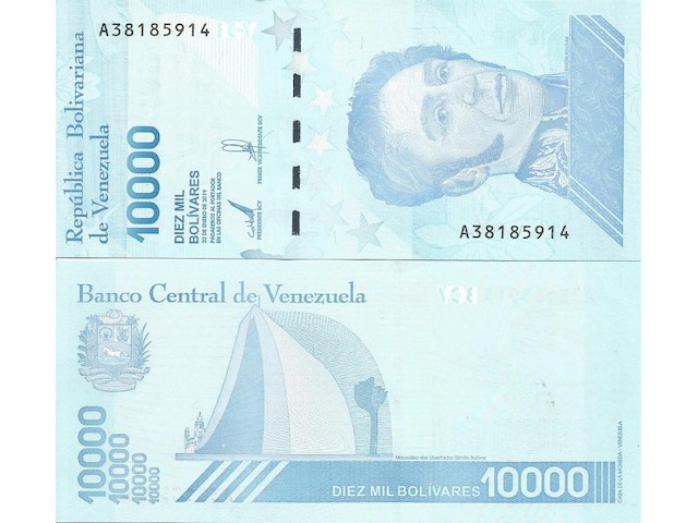 Venezuela 10.000 bolivares 2019. UNC