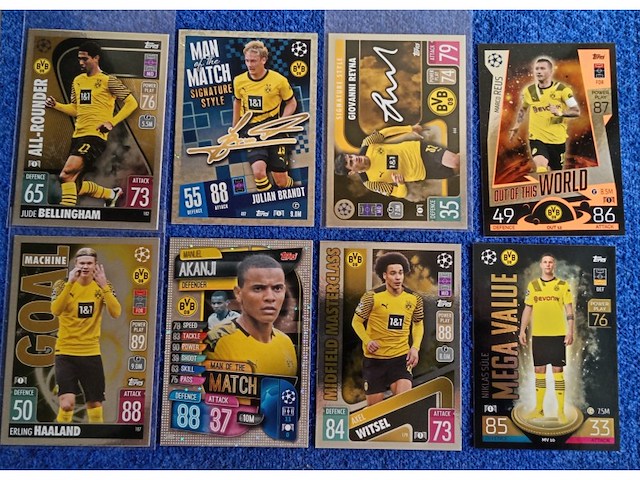 Borussia Dortmund Lot 15 Različitih Insert Kartica