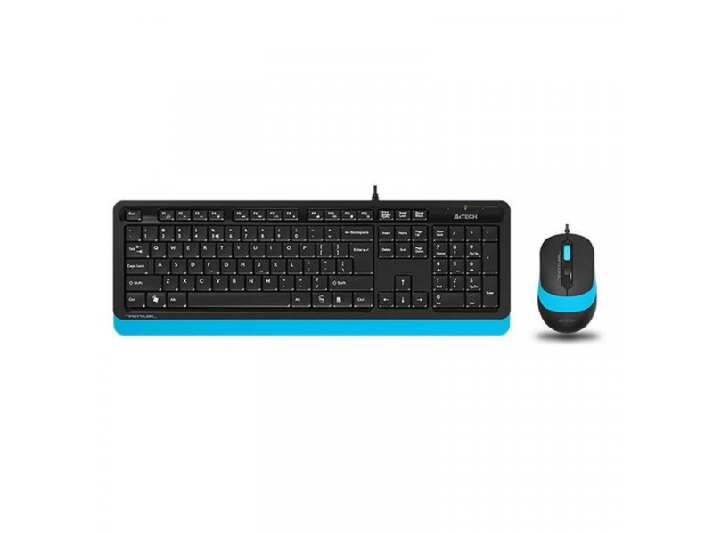 A4 TECH F1010 FSTYLER USB US PLAVA TASTATURA + USB PLAVI MIŠ TAS01074 CENA