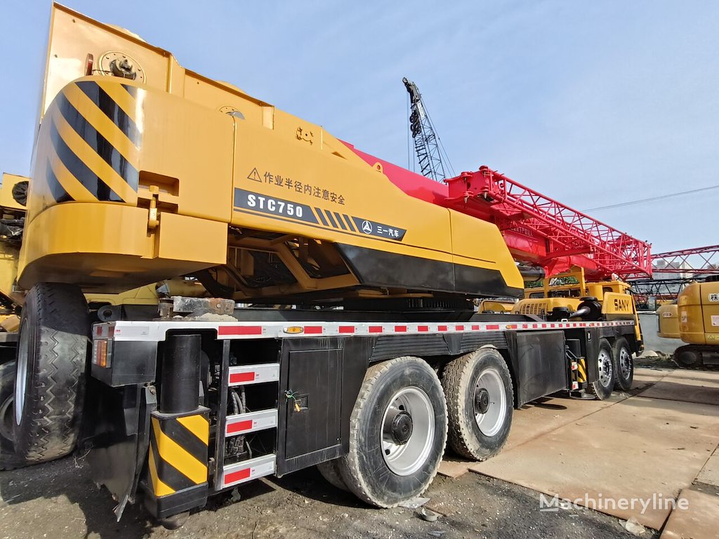 Sany used stc750 75t truck crane with high quality in stock now pokretna dizalica