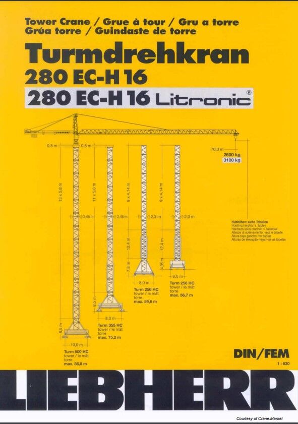 Liebherr 280ECH toranjska dizalica