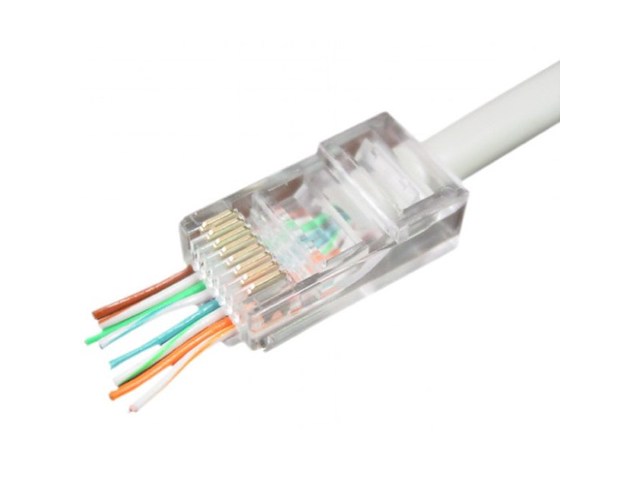 LC-PTU-01/50 Gembird Universal pass-through modular CAT5 UTP plug 8P8C, 50 u pak /CENA PO PAKOVANJU