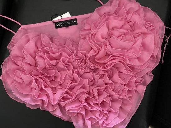 Zara roze top sa srcem XL/XxL