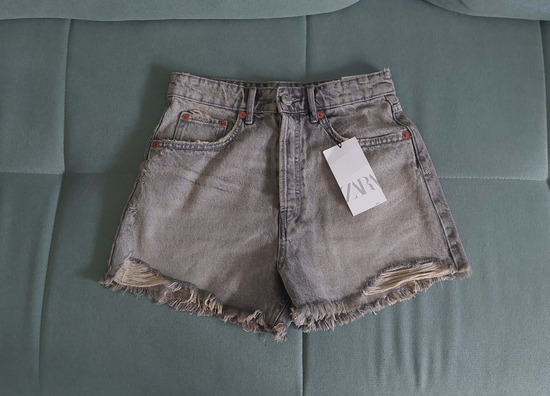 Zara high waist teksas sorts novo