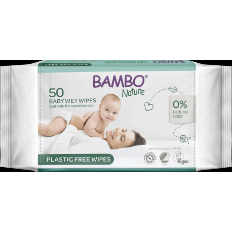 Bambo Nature Eco biorazgradive vlazne maramice 50 kom