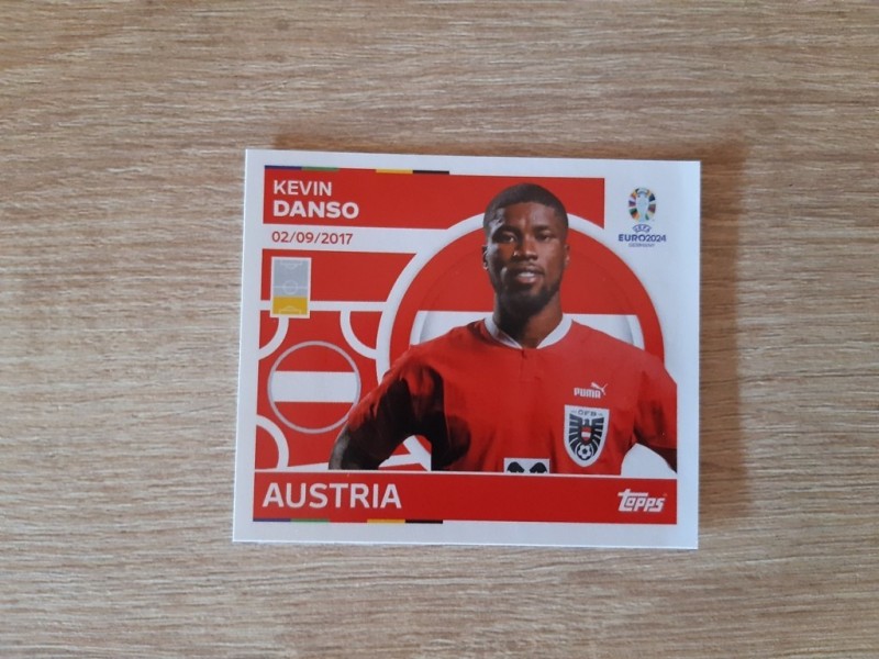 Euro 2024 Uefa Topps sličica broj AUT 9