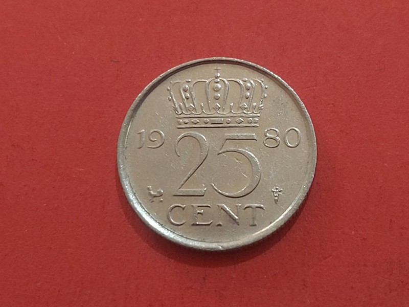 Holandija - 25 cent 1980 god