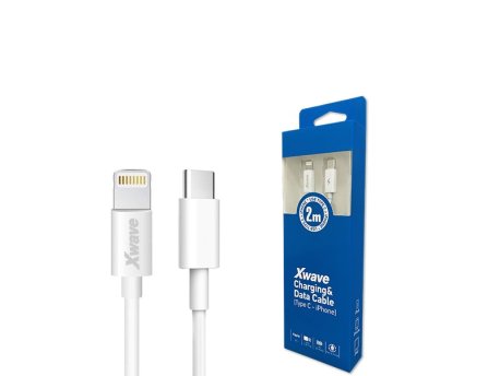 X WAVE Kabl USB Tip-C za IPHONE 2M 3A,lightning aluminium,beli