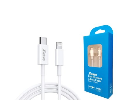 X WAVE Kabl USB Tip-C za IPHONE 1M 3A 20W,brzo punjenje,bakar,beli