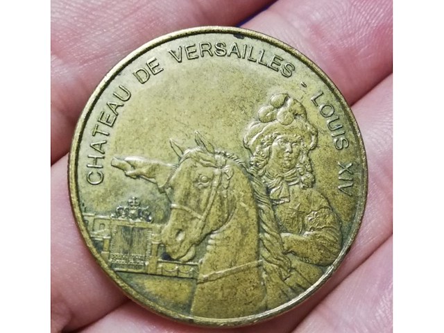 Francuska medalja-chateau de versailles louis xiv coin