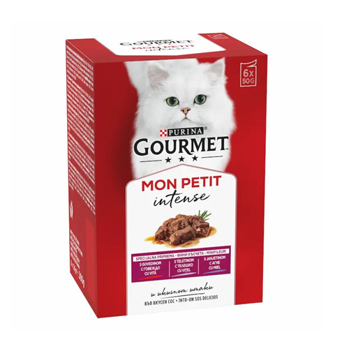 GOURMET MON PETIT Cat Govedina Multipack sosić za mačke 6x50g