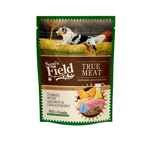 Sam's Field Grain Free Ćuretina&Losos&Brusnica obrok za pse u kesici 260g