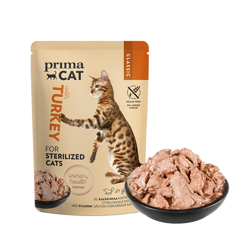 PrimaCat Sterilised Turkey Grain Free sosić za sterilisane mačke 85g